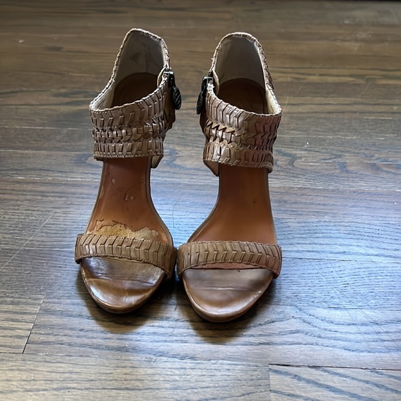 Max Studio | Shoes | Max Studio Tan Real Leather Heels Gorgeous Show ...